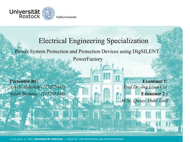 Overcurrent and Distance Protection in DigSilent PowerFactory | PPTX