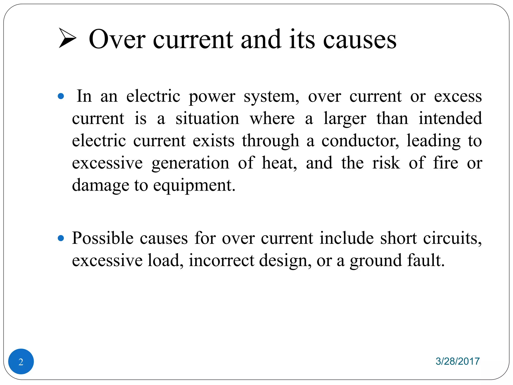Over current protection | PPTX