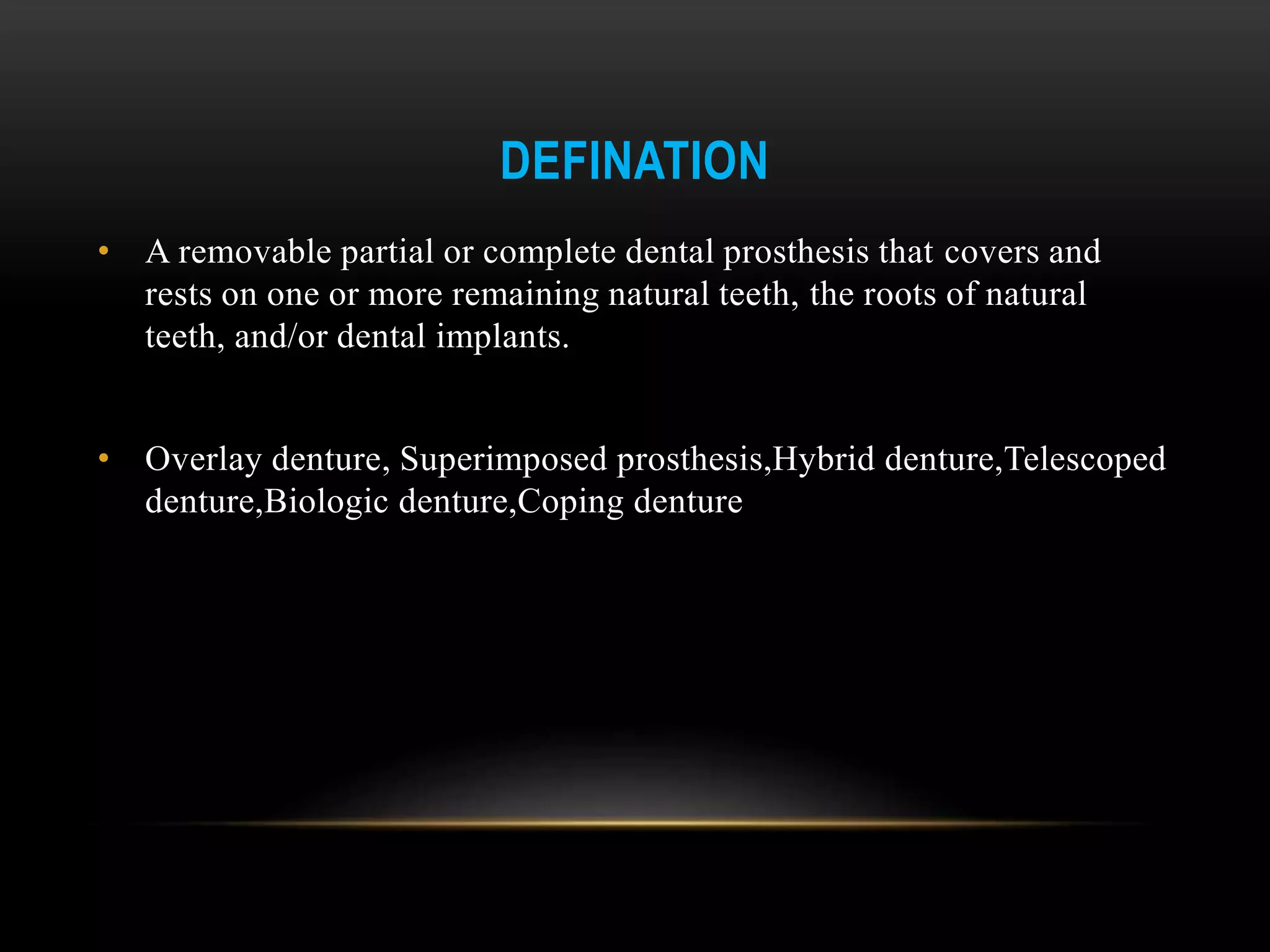 Over denture(s) | PPTX