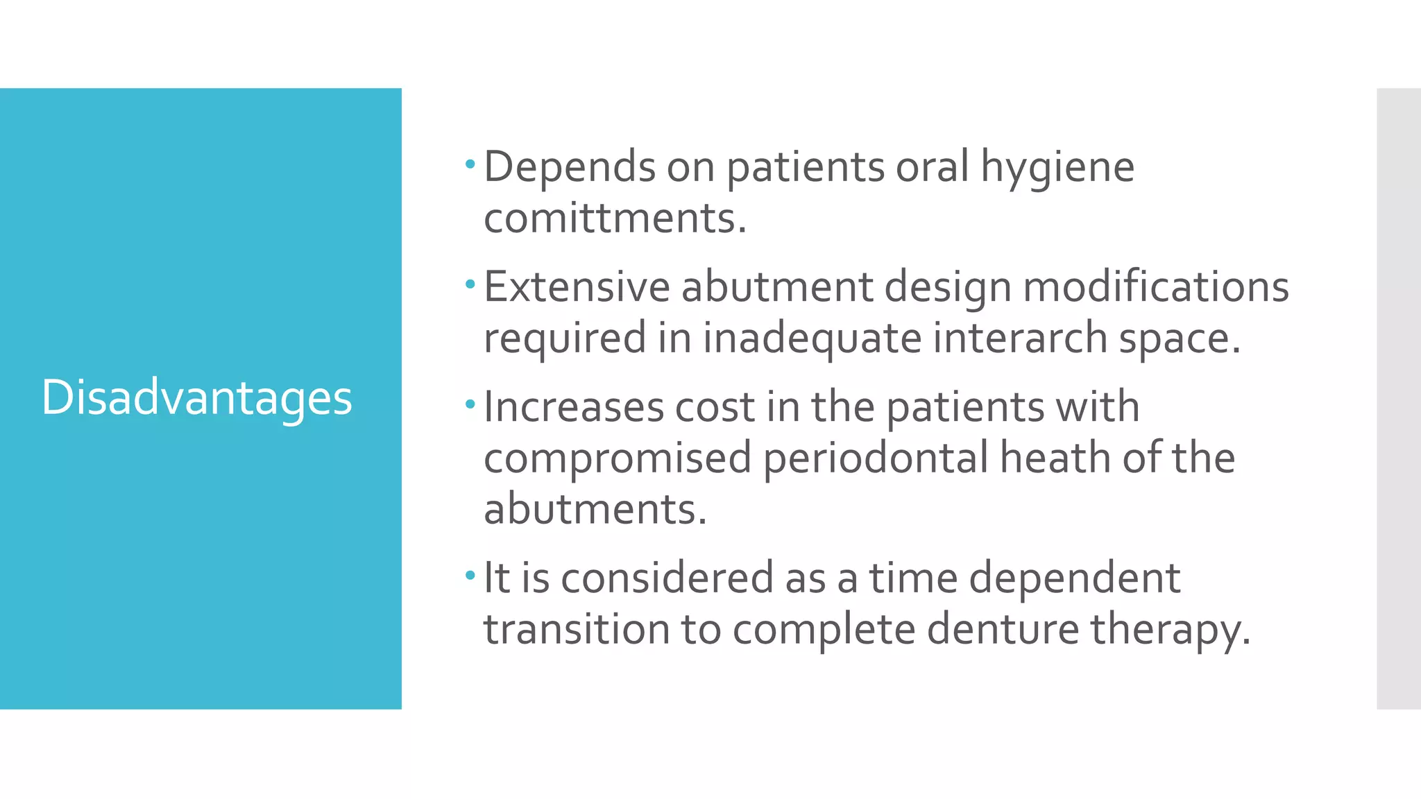 TOOTH SUPPORTED OVERDENTURES | PPTX