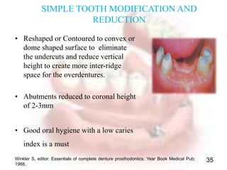 Over dentures and its attachment | PPTX