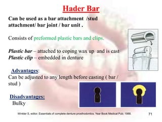 Over dentures and its attachment | PPTX