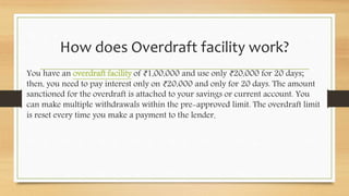 Overdraft facility for Salaried Professionals | PPT