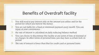 Overdraft facility for Salaried Professionals | PPTX