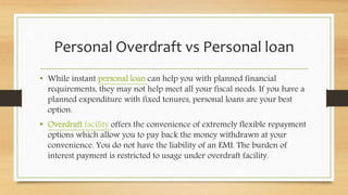 Overdraft facility for Salaried Professionals | PPT