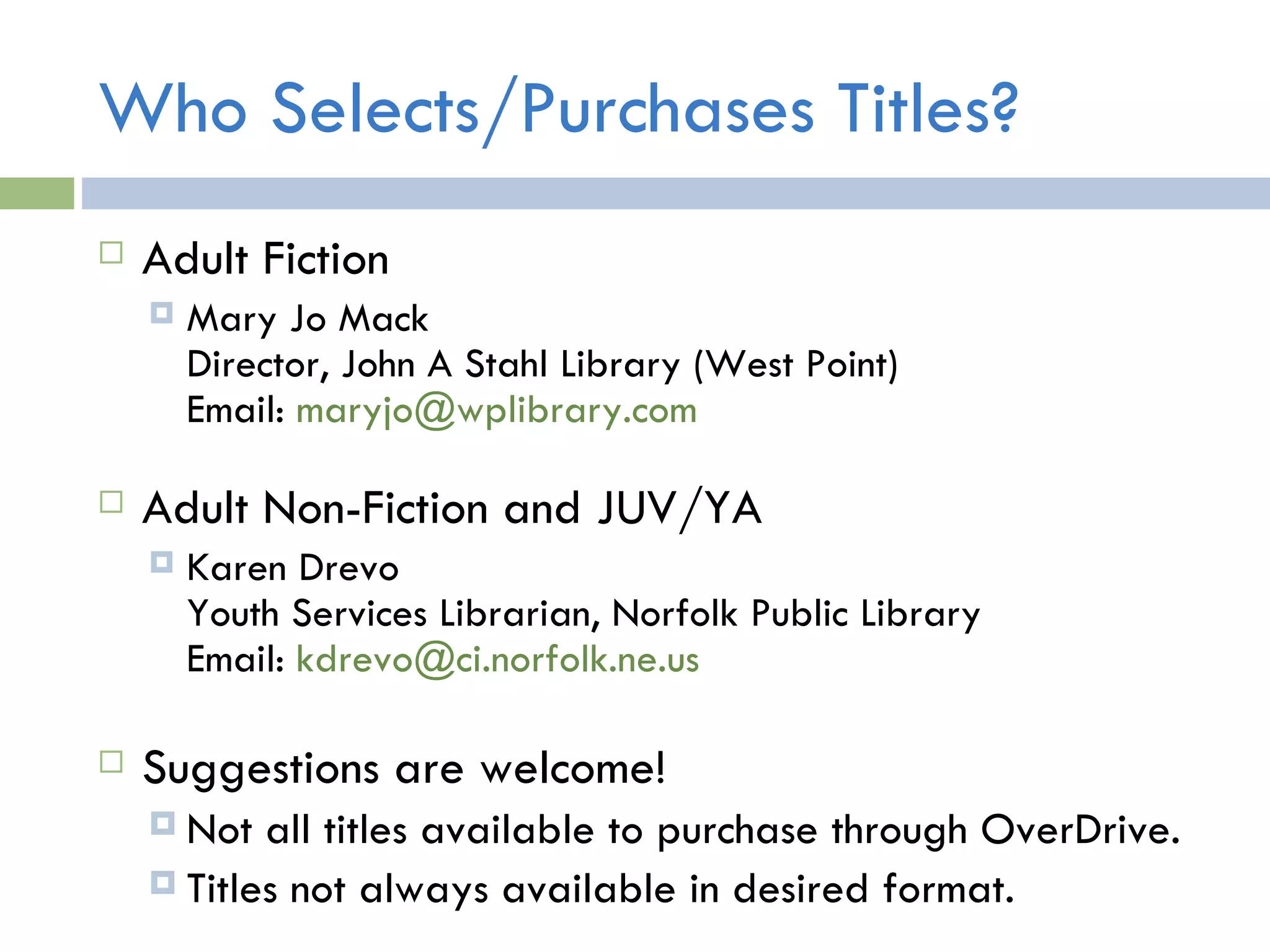 OverDrive Tips & Tricks | PPT