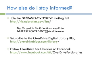 OverDrive Tips & Tricks | PPT