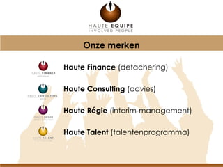 Bedrijfspresentatie - Haute Equipe | PPT
