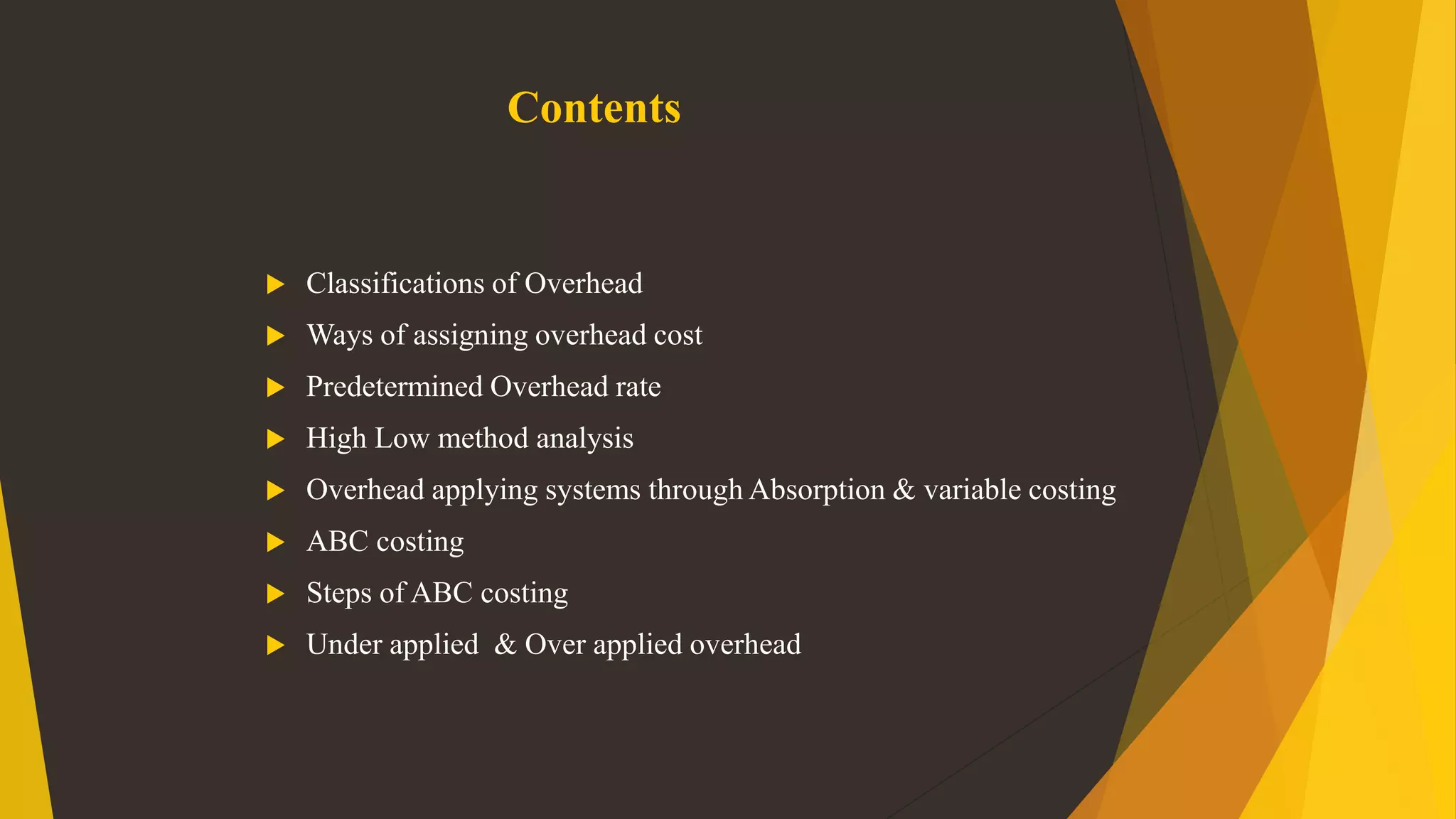 Overhead-Costing | PPTX | Business Accounting & Finance | Business
