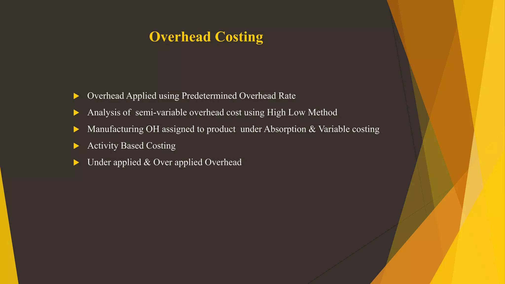 Overhead-Costing | PPTX