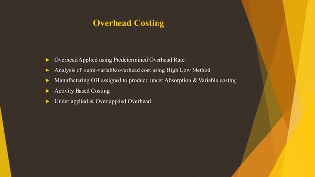 Overhead-Costing | PPTX | Business Accounting & Finance | Business