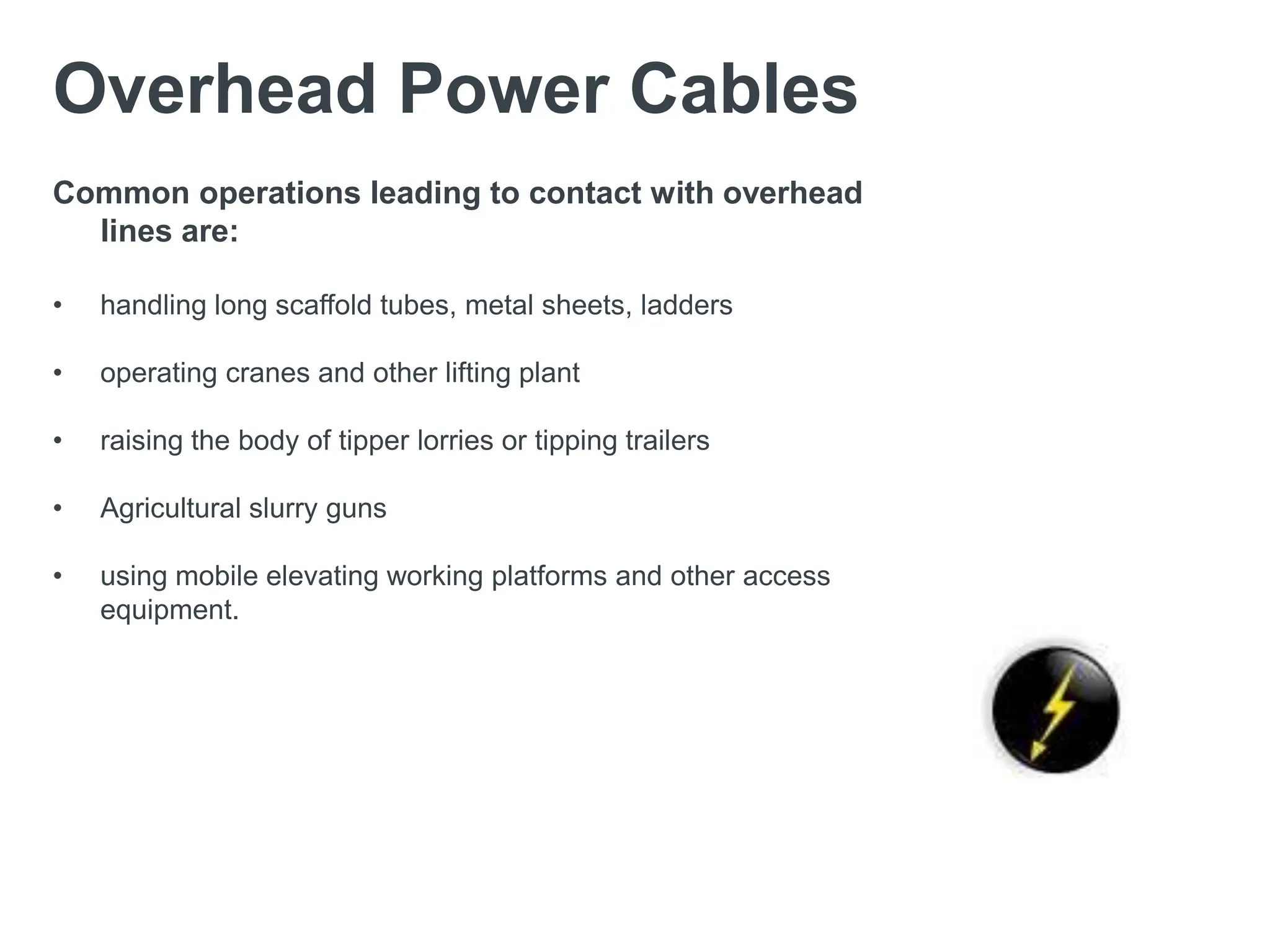 Overhead-Power-Cables classroom presentation | PPT