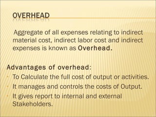 Overhead analysis cost final ppt (1) | PPT | Business | Business and ...