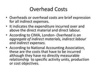 Overhead cost | PPTX