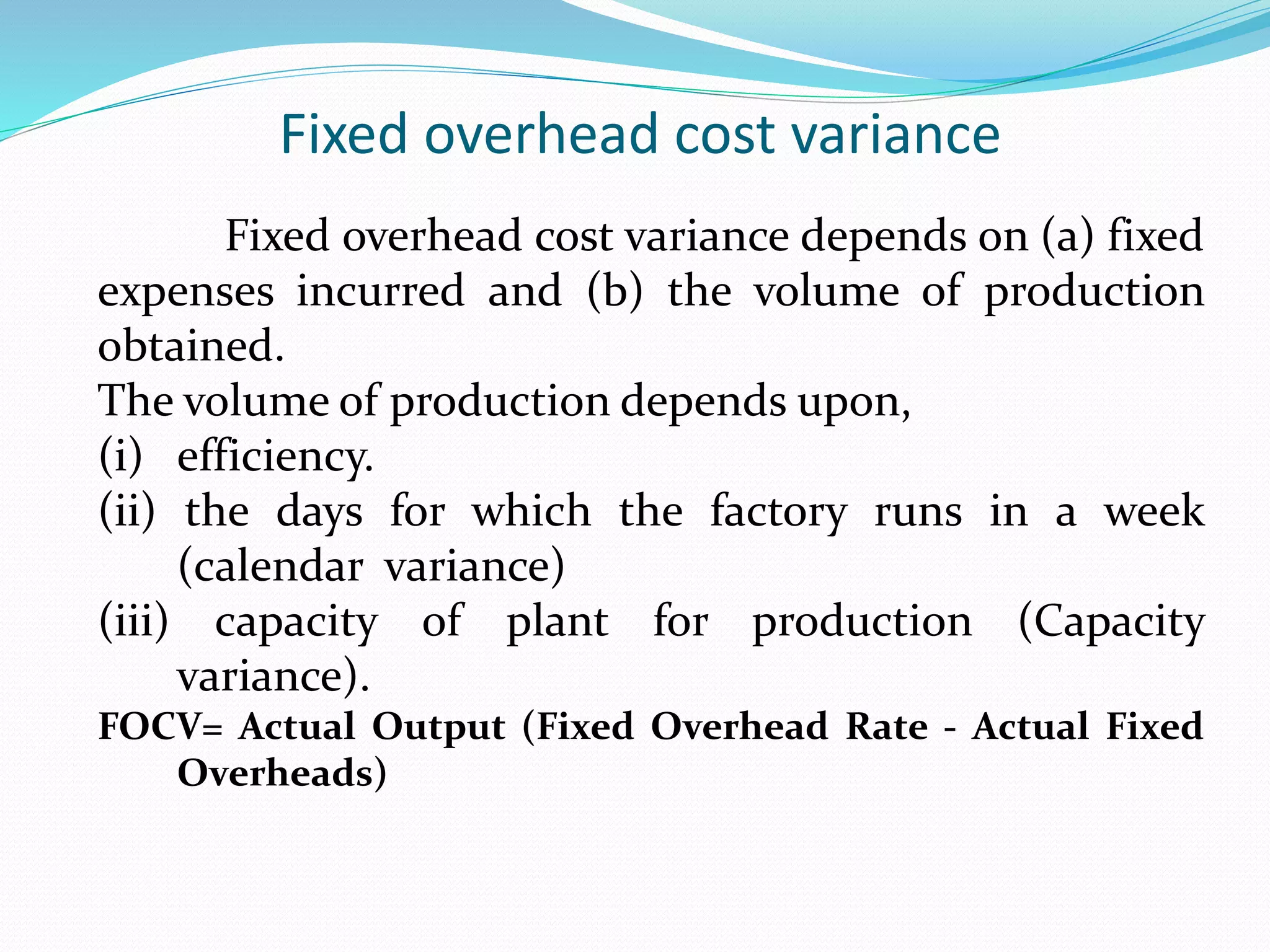 Overhead cost variance | PPTX