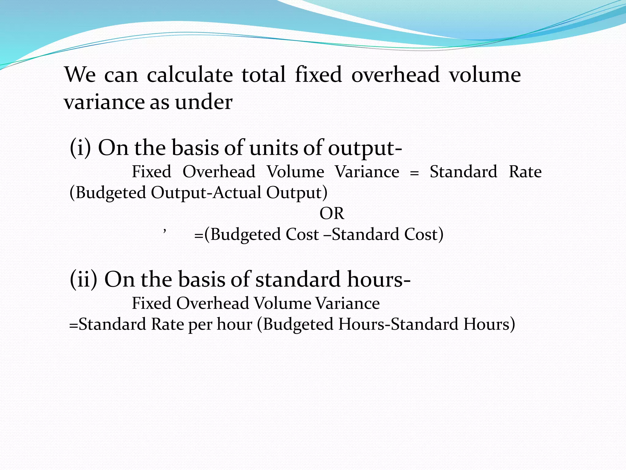 Overhead cost variance | PPTX