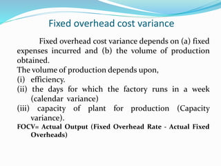 Overhead cost variance | PPTX