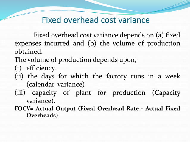 Overhead cost variance | PPTX