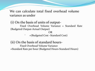 Overhead cost variance | PPTX