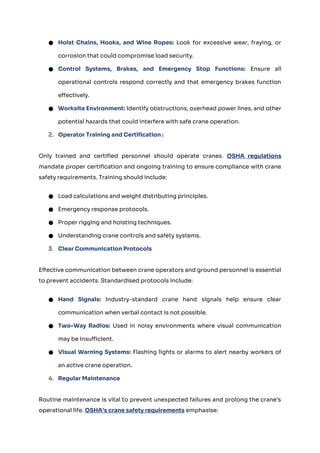 Overhead Crane Safety: Mitigating Lifting Hazards | PDF