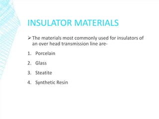 Over Head Line Insulators : Presentation Topic in Electrical ...