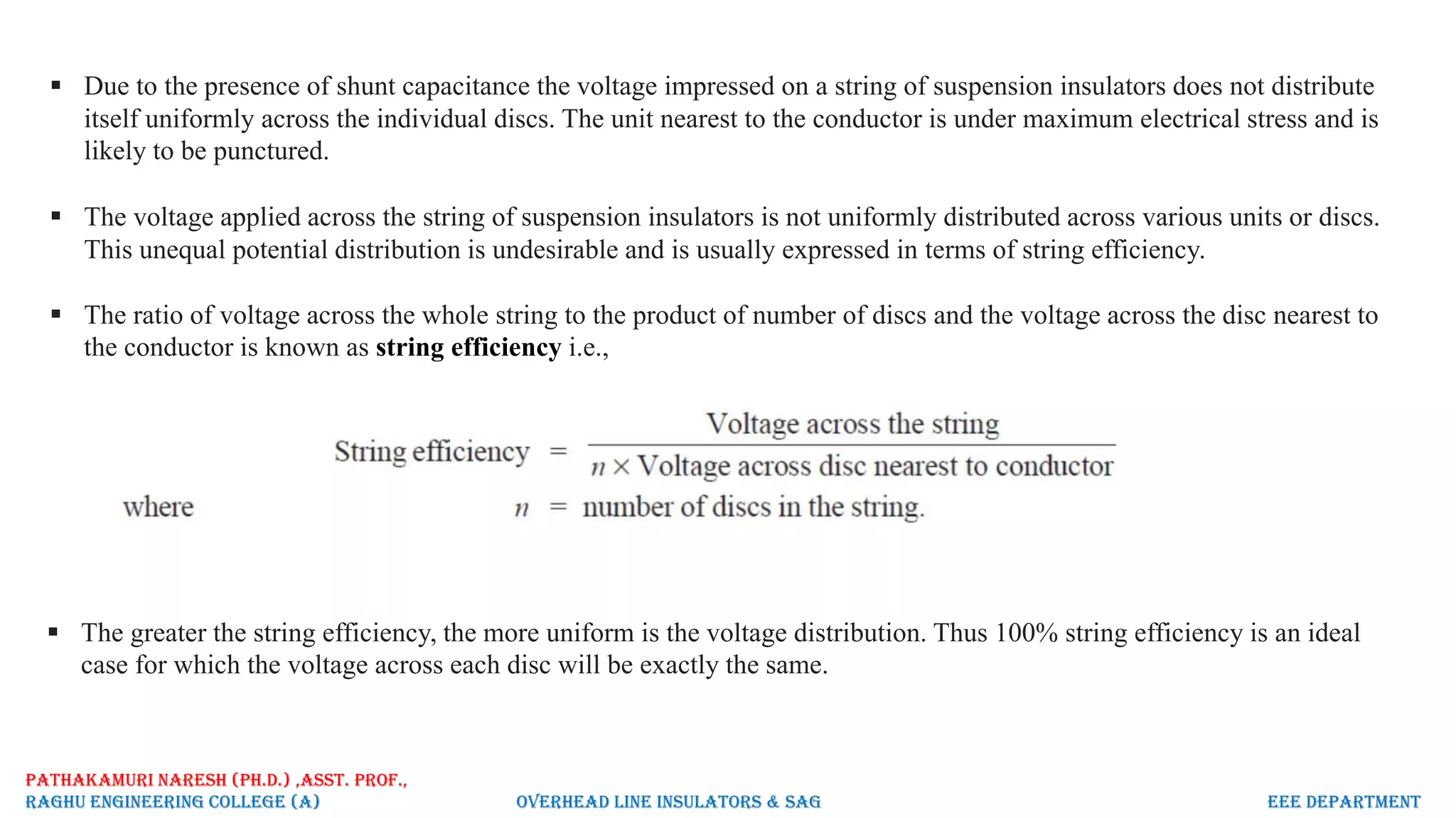 Overhead line insulators & SAG calculations | PDF