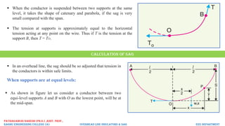 Overhead line insulators & SAG calculations | PDF