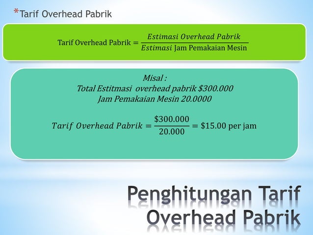 Overhead pabrik : yang direncanakan, aktal dan diterapkan | PPTX