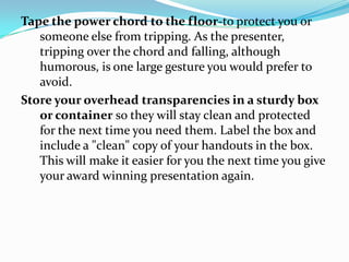 Overhead projector getes | PPTX