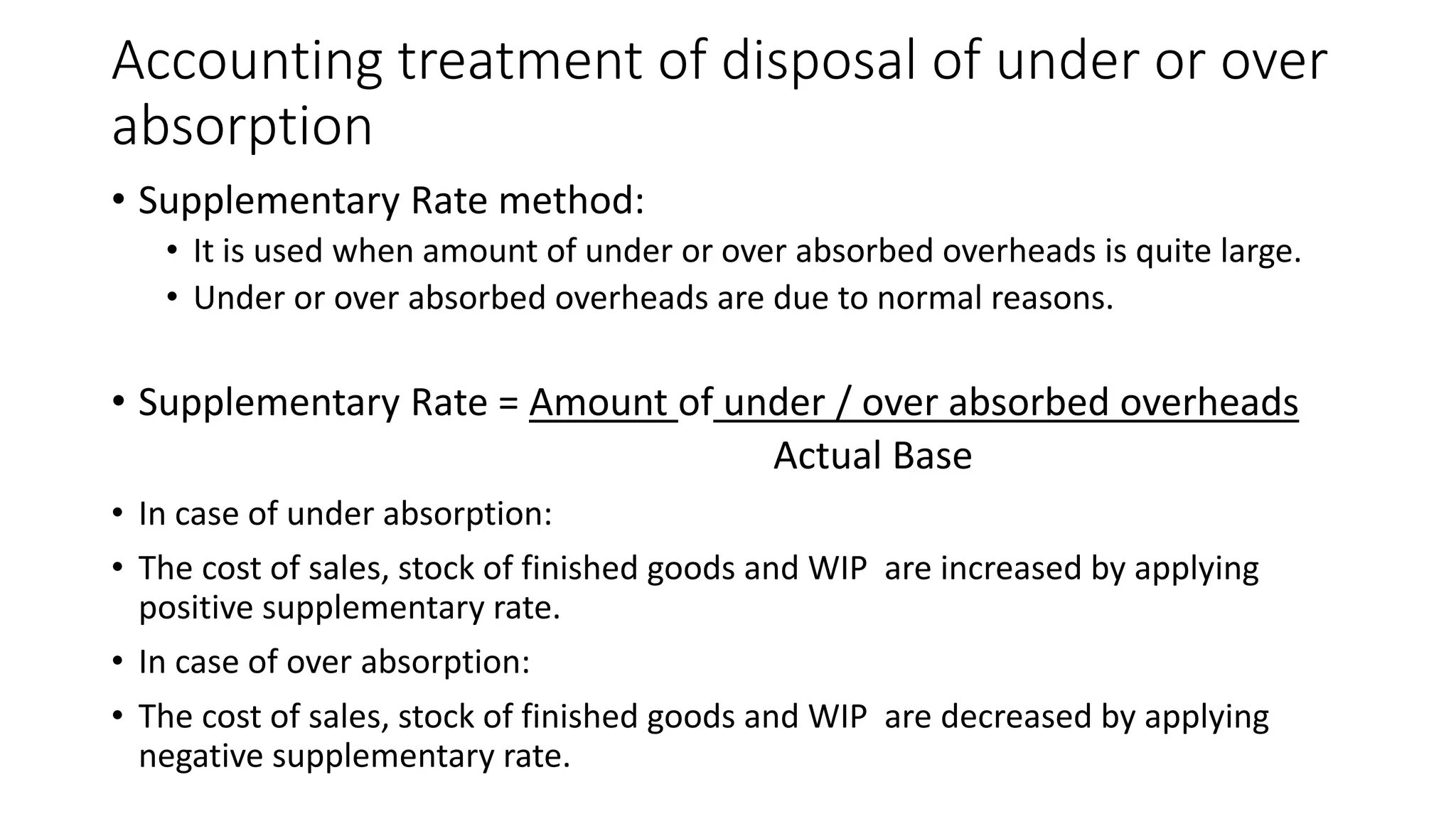Overhead rates of absorption | PPTX