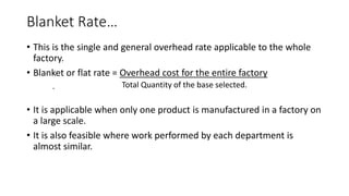 Overhead rates of absorption | PPTX