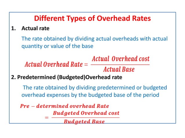 Overheads | PPTX | Business Accounting & Finance | Business