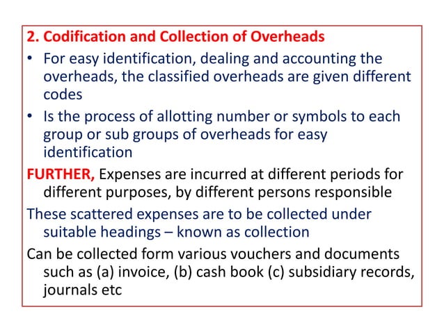 Overheads | PPTX | Business Accounting & Finance | Business