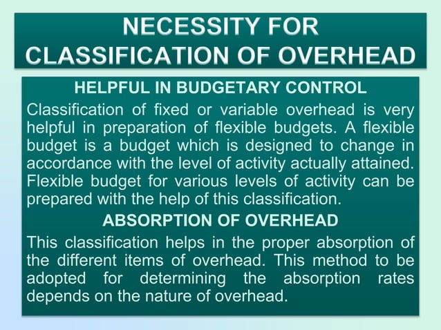 Overheads | PPTX | Business Accounting & Finance | Business