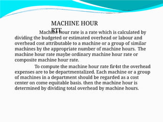 Overheads madras university cost accounting | PPTX