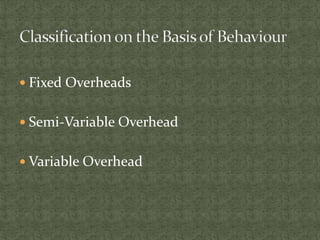 Overheads in Cost Accounting-B.V.Raghunandan | PPTX