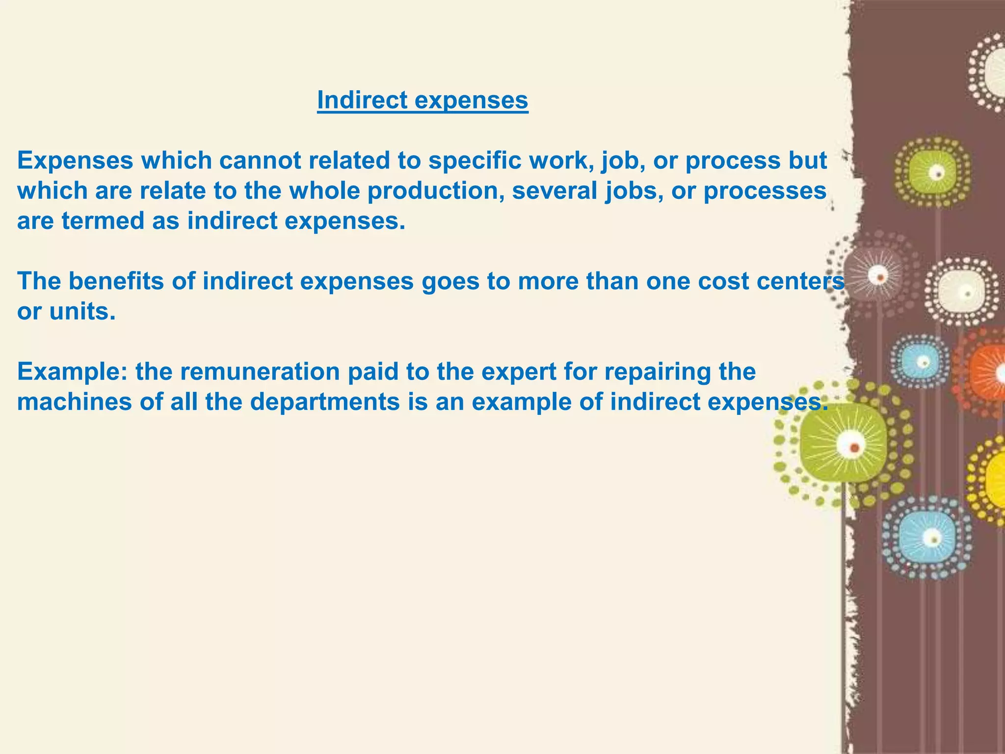 Overheads and classifcation of overheads | PPTX