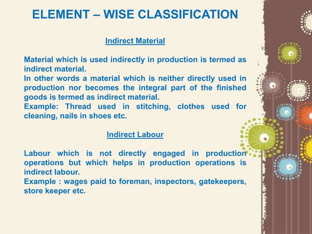 Overheads and classifcation of overheads | PPTX