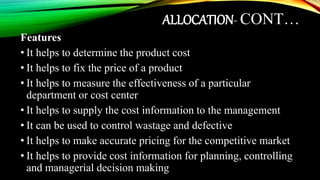 Overheads control | PPTX | Business Accounting & Finance | Business