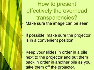 Overhead transparencies.pptx ni ron | PPTX