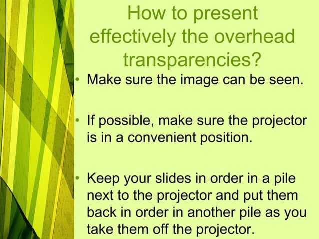 Overhead transparencies.pptx ni ron | PPTX