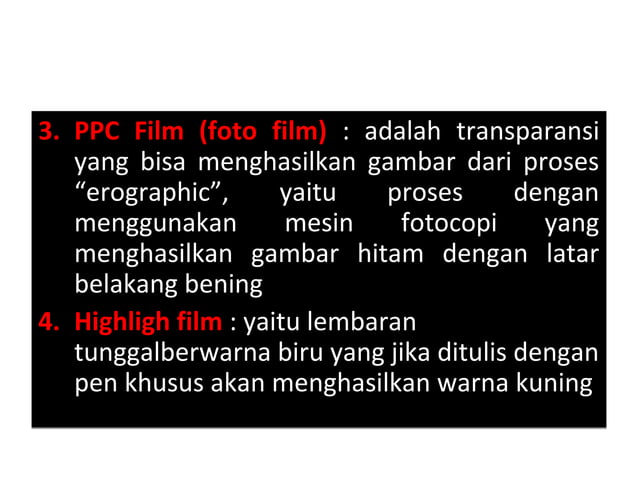 Overhead transparency (oht) | PPT