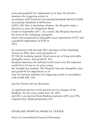 OVERLAKE HOSPITAL MEDICAL CENTER Consolidated Financ.docx