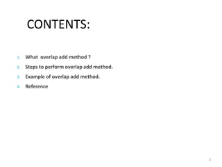 Overlapadd using convolution | PPT