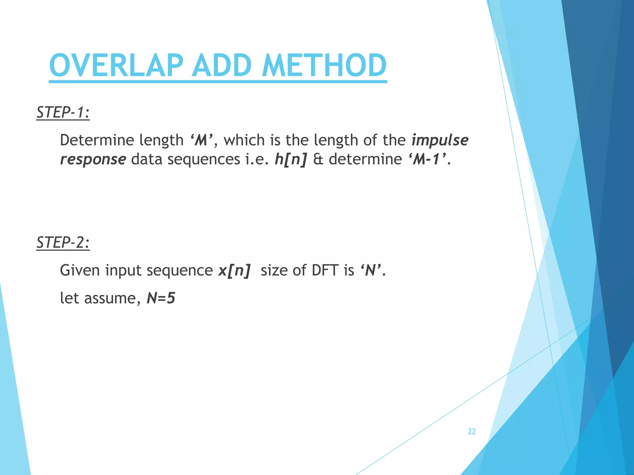 Overlap Add Overlap Savedigital Signal Processing Ppt