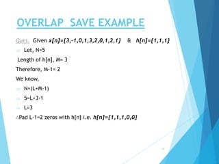 Overlap Add, Overlap Save(digital signal processing) | PPTX