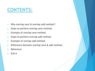 Overlap Add, Overlap Save(digital signal processing) | PPTX