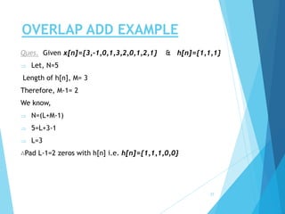 Overlap Add, Overlap Save(digital signal processing) | PPTX