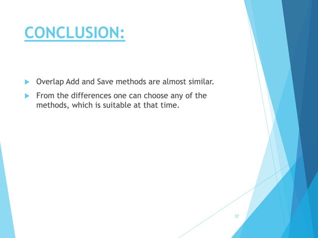 Overlap Add Overlap Savedigital Signal Processing Ppt