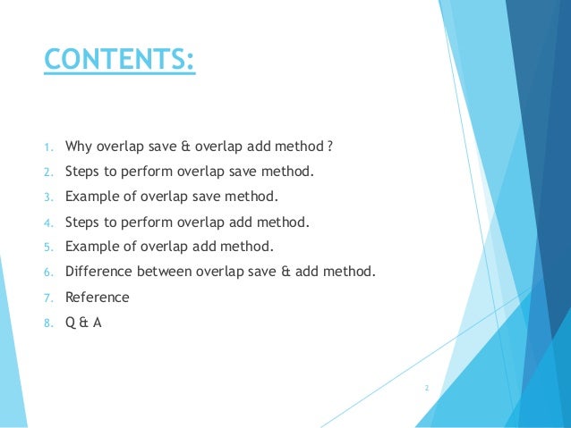 Overlap Add Overlap Savedigital Signal Processing